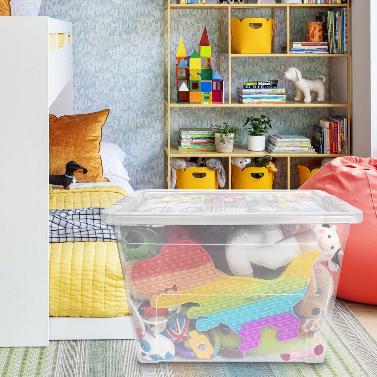 Plastic 80 Litre Box with Clear Lid – TML Housewares
