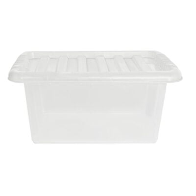 Plastic 14 Litre Box With Clear Lid – TML Housewares